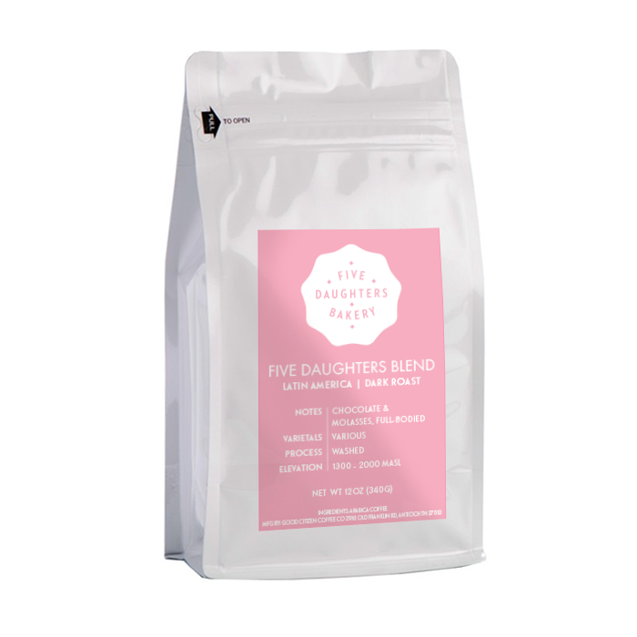 Five Daughters Blend 12oz Coffee – Five Daughters Bakery